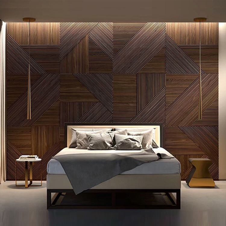 Moderne minimalistische houten wandpanelen